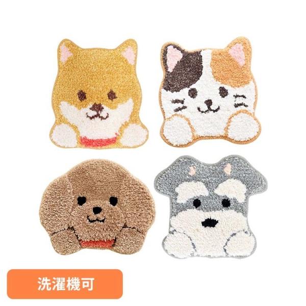 [検索用：トイレカバー 吸着シート かわいい もこもこ 洗える トイレフタ 洗える 豆柴 猫 プードル シュナウザー 柴犬 4548622575323 4548622575897 4548622575828 4548622575637]■翌...
