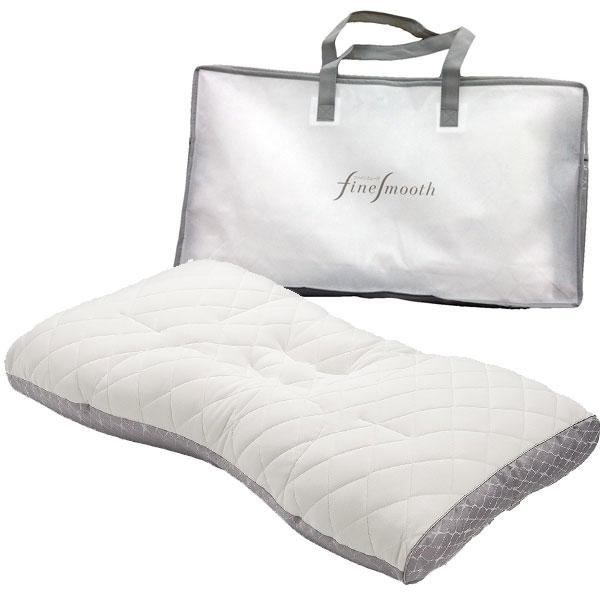 サイズ:70×43cm側地内地:ポリエステル/綿/ポリウレタン等中素材:ポリエステル100％(フラボノイド加工パイプ)高さ:L低/M中/H高(調整シート付き)日本製西川 枕 ファインスムーズ まくら 高さ調節可能 パイプ素材 仰向き寝 pi...