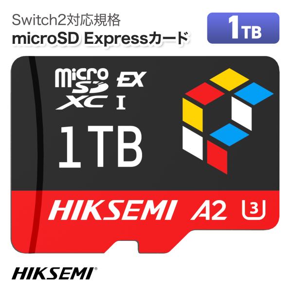〇ブランド名：HIKSEMI〇容量：1TB〇最大読込速度：900MB/s〇最大書込速度：620MB/s〇NAND：TLC〇ファームファクター：microSDXC Express〇インターフェース：PCIe 3.1 / NVMe、UHS-I互...