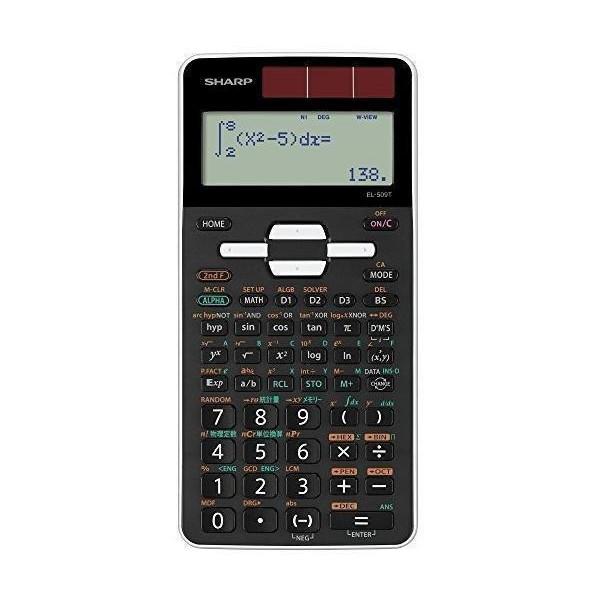 こちらの商品は追跡可能メール便/定形・定形外郵便にて発送します。宅配便ご希望のお客様は「有料宅配便」をご選択ください。シャープ EL-509T-WX ホワイト 関数電卓 ピタゴラス スタンダードモデル SHARP