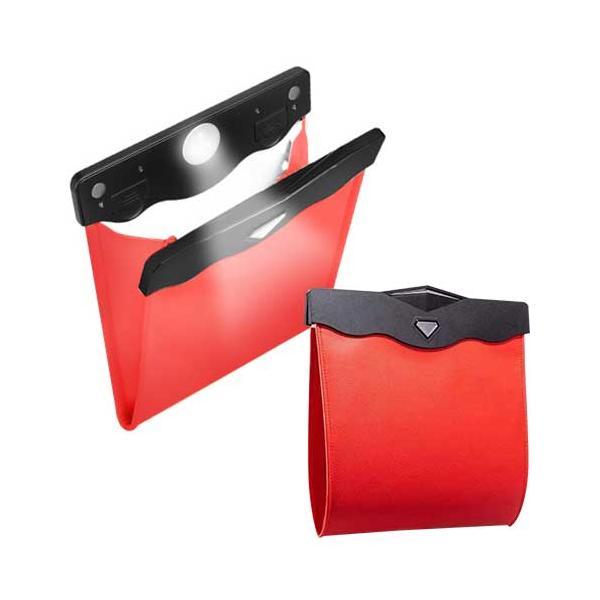 【商品説明】・マグネットでしっかり閉じる車用ゴミ箱です。・LEDライト付きで開閉時に、自動で点灯と消灯をします。・クリップで座席のポケットに挟むだけで簡単に装着できます。・ゴミ袋を利用することでゴミ出しが楽になります。・4隅に袋を固定できる...