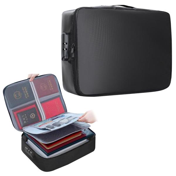 【商品説明】・メイン収納＋仕切りポケット＋メッシュポケットの3層構造。A4ファイル 契約書 タブレットなどを重ねず整理。・外寸は約36 x 27 x 10 cm 重量はわずか約365 g 3層＋ロック込み。ビジネスバッグやキャリーケースに入...