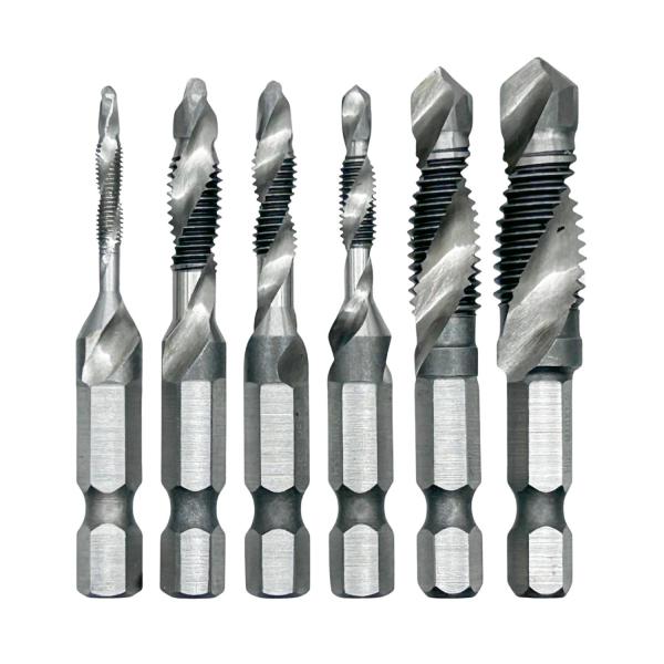 【商品説明】【6本セットの高硬度タップドリル】M3×0.5、M4×0.7、M5×0.8、M6×1、M8×1.25、M10×1.5の6サイズセット。用途に応じて使い分けでき、インパクトドライバーやドリルドライバーに対応します。金属材料の切削に...