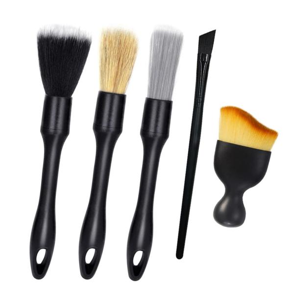 【商品説明】車の隅々までしっかり洗える！5種の洗車ディテールブラシセット洗車・車内清掃に最適な、5種類のブラシをセットにしたディテーリングツール。硬さやサイズが異なるブラシで、ホイールから車内の細部までしっかり洗浄できます。・硬さの異なる5...