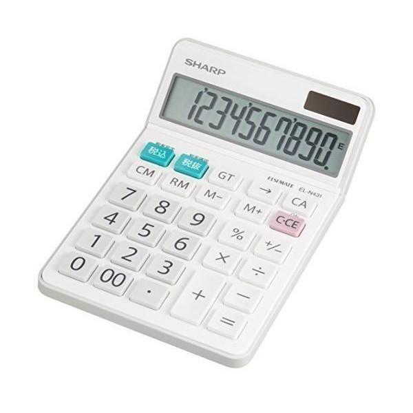 こちらの商品は追跡可能メール便/定形・定形外郵便にて発送します。宅配便ご希望のお客様は「有料宅配便」をご選択ください。2個セット シャープ EL-N431-X 電卓 シャープ ナイスサイズタイプ 10桁