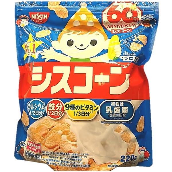 原材料：コーンフグリッツ(国内製造)、砂糖、食塩、乳酸菌粉末／炭酸カルシウム、ビタミンC、ピロリン酸鉄、香料、乳化剤、ナイアシン、酸化防止剤(ビタミンE)、パントテン酸カルシウム、ビタミンB6、ビタミンB1、ビタミンB2、葉酸、ビタミンD、...