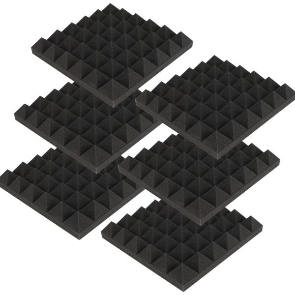 【商品説明】室内の音響環境を改善するための吸音材です。ピラミッド型のウレタンフォームが音の反射を抑え、快適な空間作りをサポートします。接着シート付きで設置も簡単です。・高い吸音性能：ピラミッド型のデザインが音の反射を効果的に抑制します。・高...