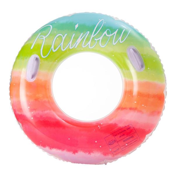 【商品説明】・海やプールなどで使える浮き輪のレインボーです。・普通の浮き輪に比べてSNS映えします。・個性的な浮き輪で周りからの注目を集めれる！・持ち運びなどに便利な取っ手付きです。【商品仕様】素材PVCカラー レインボーサイズ 外径75c...
