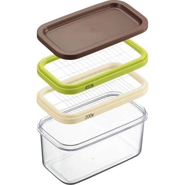 SJ2088 バターカッター450ｇ450ｇの大容量と200ｇの家庭用に対応したバターカッター。常温に戻したバターを置いて、ギュッと押すだけで切れてるバターの出来上り。フタをしてそのまま冷蔵庫に保存できます。ホームベーカーリーやお菓子作り、...