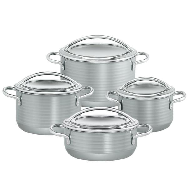 商品名: Silitビジョン4ピース調理器具セットStewing Pot with Lid 20?cm/Pot with Lid 16?/ 20?/ 24?cm Silit Cookware Set 4-pcs. Vision, 4 Pie...