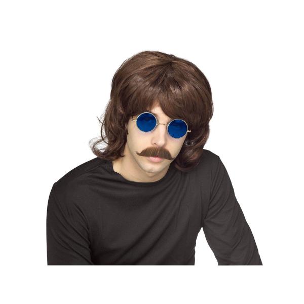 商品名: 70年代 70's ウィッグ かつら シャグ ヘアースタイル 暗い茶色 コスプレ 仮装 Rubie's mens Characters 70's Shag Brown Wig, Brown, One Size Party Supp...