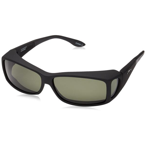 商品名: ヘブンフィットサングラス、ブラックフレーム/グレーレンズ、ワンサイズ Haven Fits Over Sunwear Windemere Over-Prescription Sunglasses,Black Frame/Gray ...