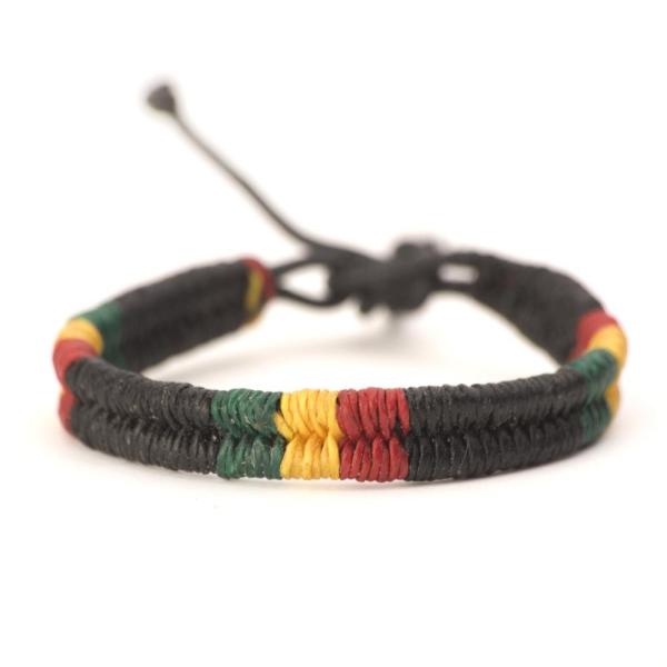 商品名: 81stgenerationによるラスタ市松ヒッピーブレスレット革綿編組ボブ?マーリーリストバンド Rasta plaided hippie bracelet leather cotton braided bob marley w...