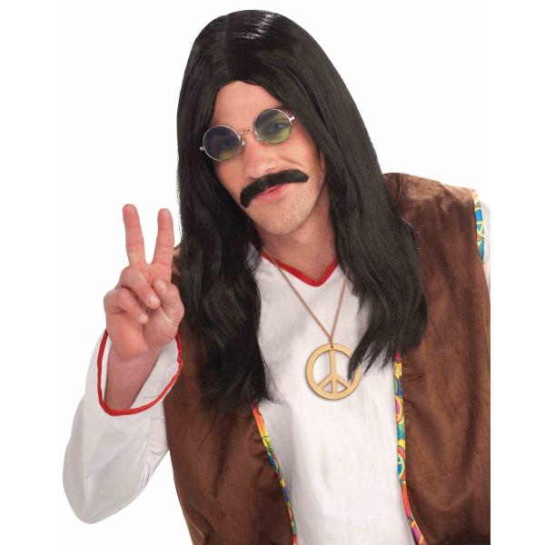 商品名: コスプレ ヒッピーウィッグ(品番64878) FNI-64878 Forum Novelties Men's Hippie Dude Wig-Black Party Supplies, Standardブランド: Forum No...