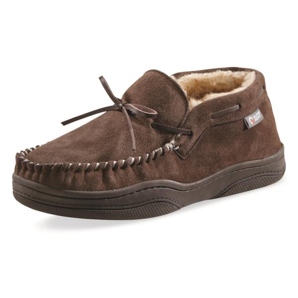 商品名: Guide Gear メンズ スエード チャッカ モカシン スリッパ ルートビア 10D (M) Guide Gear Mens Moccasin Slippers Suede Chukka, Indoor and Outdoor...
