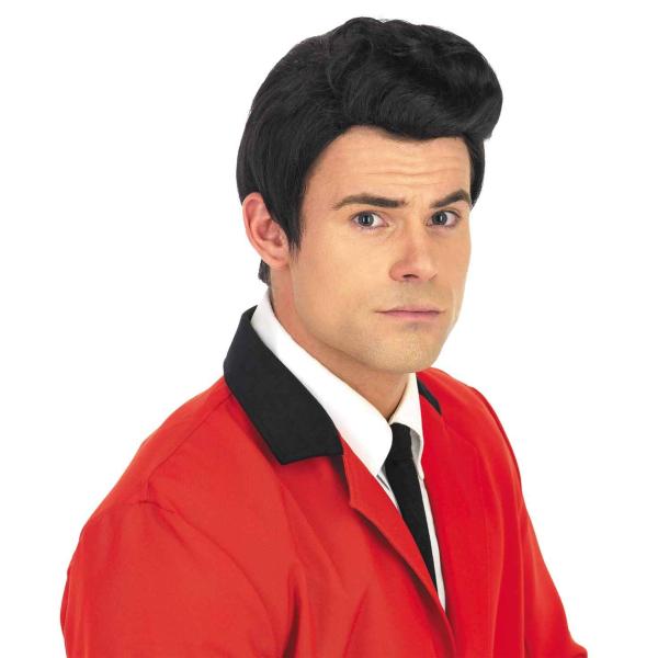 商品名: Mens 1950's Teddy Boy Quiff Wig fun shack 50's Men's Wig, Black Wig for Men, 50s Sideburns Costume, Black Wig Boy, ...