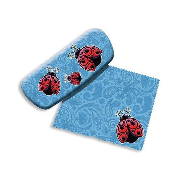 商品名: Spoontiques 眼鏡ケース レンズクロス付き カラー: レッド Ladybugs Eyeglass Hard Storage Case with Microfiber Cleaning Clothブランド: Spoonti...