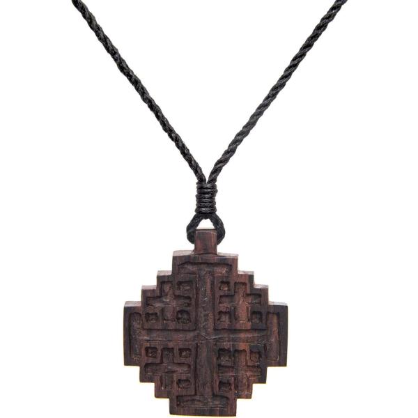 商品名81stgenerationエルサレム十字軍のクロス木製ペンダント81stgeneration Women's Men's Wood Jerusalem Crusader Cross Religious Charm Pendant N...