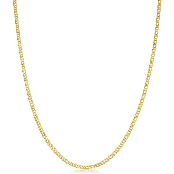 商品名Kooljewelry 14Kイエローゴールド 2mm ダイヤモンド織りチェーンネックレス レディース (16、18、20、22、24、26インチ), 22 inch, Yellow Gold, 宝石なしKooljewelry 14k...