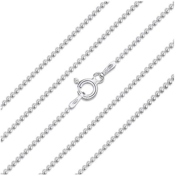 商品名1pc x Top Quality 16 Inch Sterling Silver 1.0mm Ball Link Necklace Chain with Clasp #SS130 by AdabeleAdabele 1pc Real...