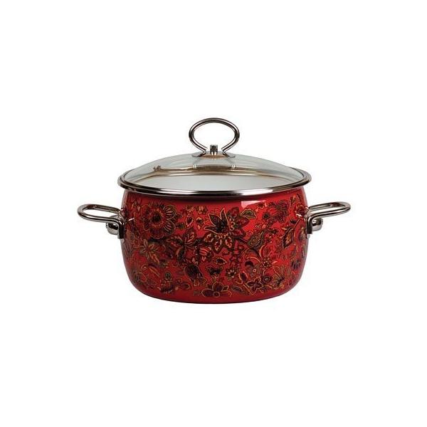 商品名:  Khokhloma Vitross Imperio Enamelware Cooking Pot Set - Stock Pot Set with Lid - Enameled Steel (2.1-qt. (2 L))ブランド...