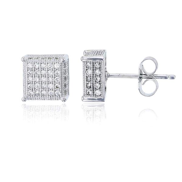 商品名: スターリングシルバー5?x 5?Cubic Zirconia Micropave 3d正方形スタッドイヤリング Sterling Silver 5x5 Cubic Zirconia Micropave 3D Square Stud...