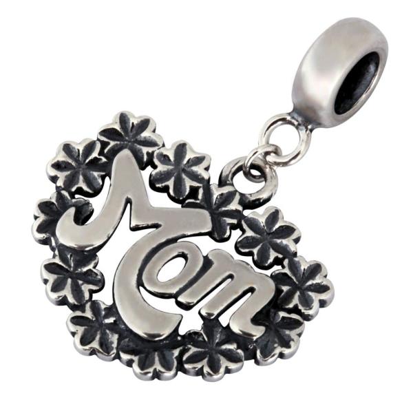 商品名:  Adabele 1pc Authentic Sterling Silver Hypoallergenic Flowers Mom's Heart of Love Bead Charm Compatible with Pandor...