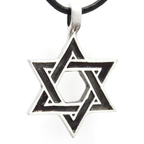 商品名ピューターStar of David Jewish Hebrew HanukkahペンダントレザーネックレスTrilogy Jewelry Pewter Star of David Jewish Hebrew Hanukkah Pen...