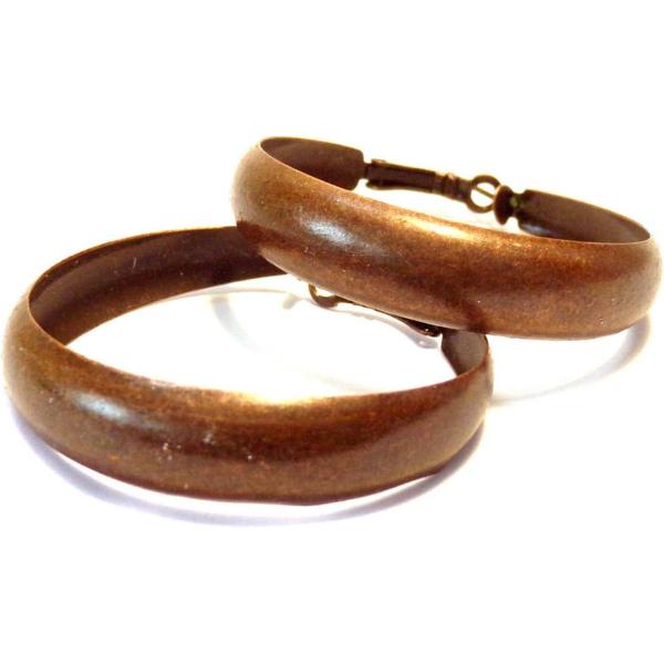 商品名マットブロンズフープイヤリング2インチThickフープイヤリング軽量イヤリングMatte Bronze Gold tone Hoop Earrings 2 Inch Thick Hoop Earrings Lightweight Ea...