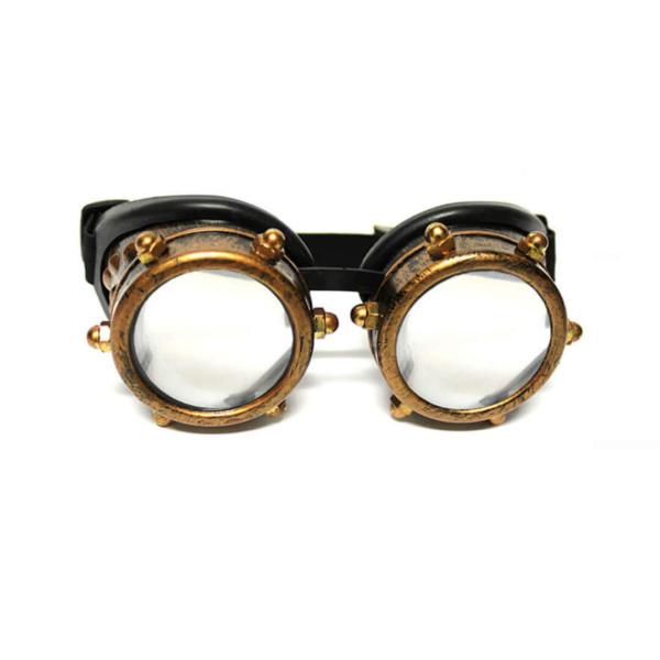 商品名: GloFXパッド入り回折ゴーグル ? RaveスチームパンクEDM溶接機ゴシックRaverコスチュームファッション ? クローム銅ホワイトブラック カラー: ブロンズ GloFX Copper Diffraction Steamp...