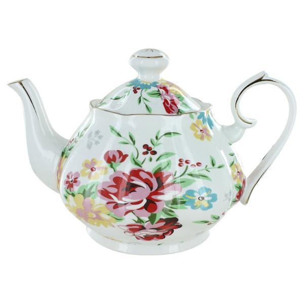 商品名: Shabbyローズクリーム磁器???5?Cup Teapot Shabby Rose Cream Porcelain - 5 Cup Teapotブランド: English Tea Store高さ: 25.2cm横幅: 22.5c...