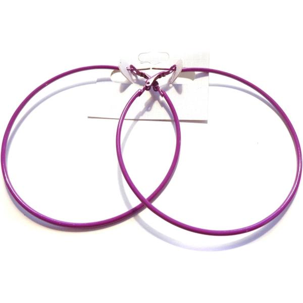 商品名大きなカラーフープピアス 2.75インチフープピアス 細めのカラーフープピアス LLarge Color Hoop Earrings 2.75 Inch Hoop Earrings Thin Color Hoop Earrings (...