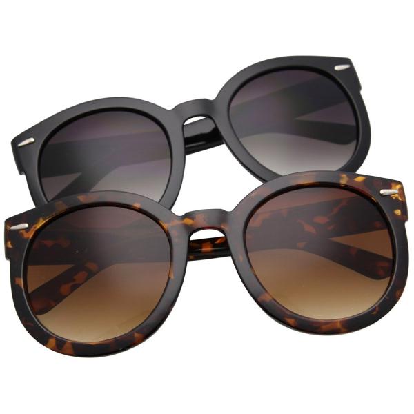 商品名: grinderPUNCH レディース デザイナー風 オーバーサイズ ラウンドサークル サングラス Mod Fashion US サイズ: L grinderPUNCH Oversized Sunglasses For Women ...