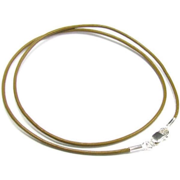 商品名Dreambell 925スターリングシルバーラウンドレザーコード1 mmチョーカーネックレスDreambell 925 Sterling Silver Light Brown Round Natural Leather Cord 1...