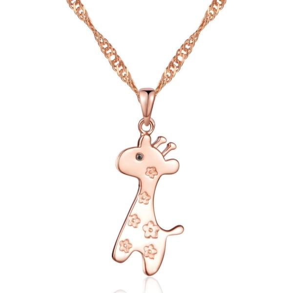 商品名Infinite U ペンダント ゴージャスネックレス 925純銀製 ローズゴールド レディース ジュエリー アクセサリー 可愛いキリンのモチーフ【Infinite U ギフトバッグを提供】Infinite U Cute Giraff...