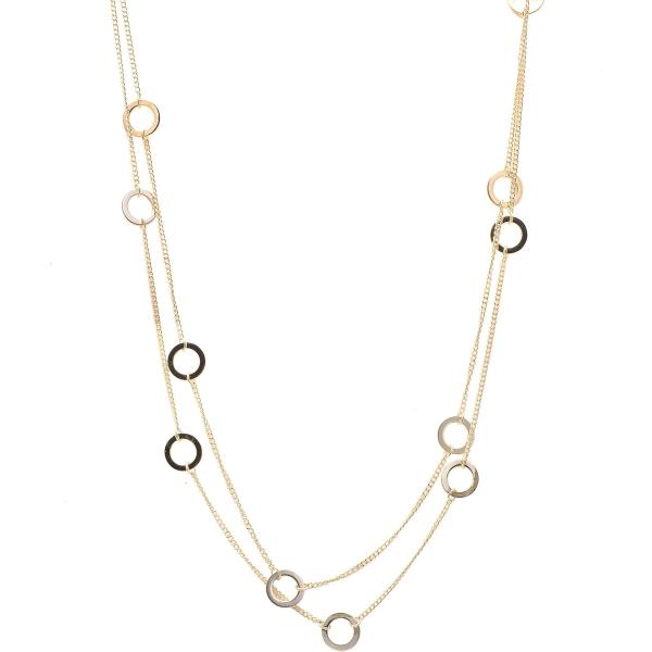 商品名Spinningdaisyサークルリンク ダブルラインストランドネックレスSpinningdaisy Circle Link Double Line Strand Necklace (Gold)ブランド：Spinningdaisy商品...