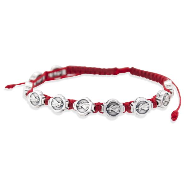 商品名: カソリック 調整可能な紐付きブレスレット Catholic Adjustable Cord Bracelet with Woven Medals (Divine Mercy)ブランド: Venerare商品サイズ: 10 inch...