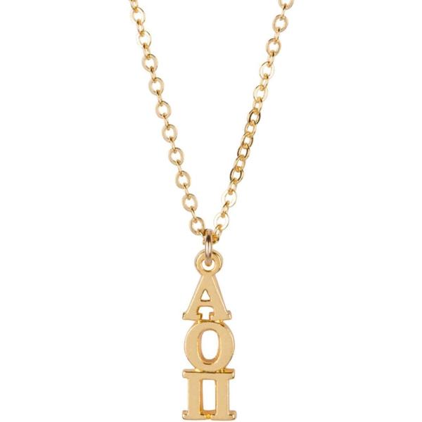 商品名Alpha Omicron Pi aoiiゴールドメッキペンダントネックレスGreekgear Alpha Omicron Pi AOII Gold Plated Lavaliere Necklaceブランド：Greekgear商品サ...