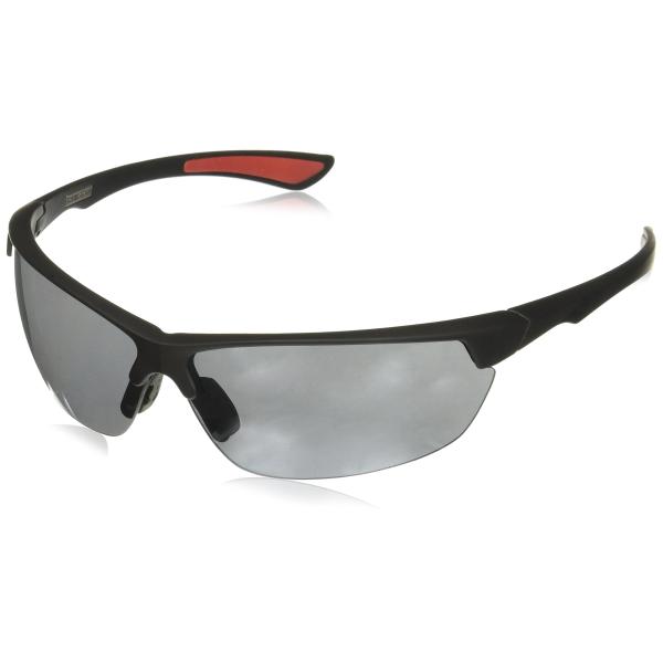 商品名: Foster Grant メンズ カラー: ブラック Foster Grant Men's Par Wrap Sunglasses, Black/Smoke with Silver Flash Mirror, 75 mmブランド:...