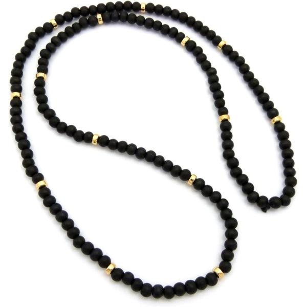 商品名ジェットブラック ブラウン調 6mm 30インチ 木製ビーズ メタルコネクトボールビーズネックレスFashion 21 Jet Black Tone 6mm 30"" Wooden Bead Metal Connect Ball Be...