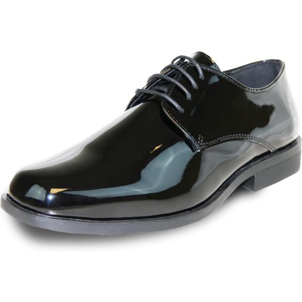商品名VANGELO メンズ カラー: ブラックVANGELO Men Formal Tuxedo Dress Shoe for Wedding and Prom Tux-1 Black Patent - Wide Width Availa...
