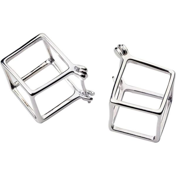 商品名Helen de Lete幾何3dスクエアキュービック925スターリングシルバースタッドイヤリングHelen de Lete Geometric 3D Square Cubic 925 Sterling Silver Stud Ear...