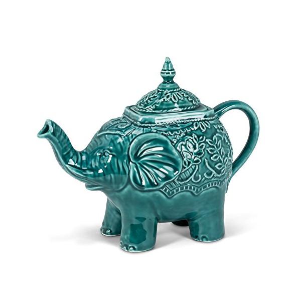 商品名: Ornate ElephantティーポットTeal 10 "長( 13 Abbott Collection 27-Mahout/Teal Ornate Elephant Teapot-Teal-10 Lブランド: Abbott C...