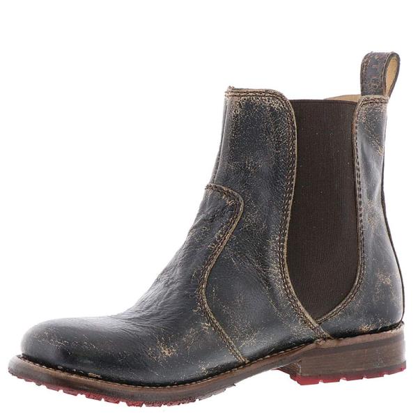 商品名: [BED:STU] レディース カラー: ブラック Bed|Stu Nandi Women’s Leather Short Boot - Pull On Chelsea Ankle Bootie - Black Lux - 8.5...