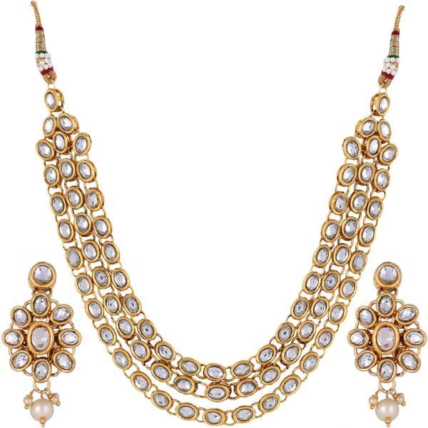 商品名Aradhya Big Girls ' Kundanジュエリーセット/ネックレス、イヤリングAradhya Big Girls' Kundan Jewellery Set / Necklace With Earringsブランド：Ar...