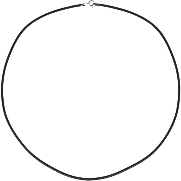 商品名シンプルな滑らかなブラックゴムEverydayネックレス- 16インチAeraVida Simple &amp; Versatile 2mm Black Rubber Cord 16-inch Necklace with .925 S...