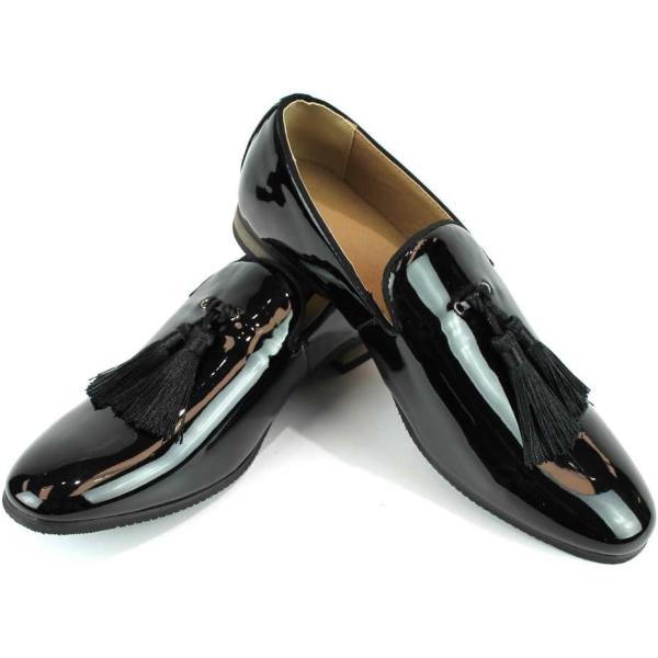 商品名AZAR MAN Men's Velvet Slip On Loafer Dress Shoes Tudors (9 U.S (D) M, Patent Tassel)ブランド：AZAR MAN商品サイズ：9高さ：11.2 cm横幅：...