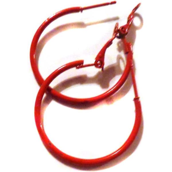 商品名Color Hoop Earrings Simple Thin Hoop Earrings 1 Inch Red Hoop Earringsブランド：Divas Diggables商品サイズ：商品番号：NA色：Red素材：enamel