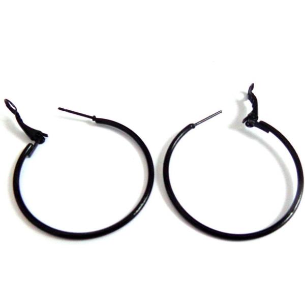 商品名カラーフープピアス シンプル 薄型 フープピアス 1インチ SColor Hoop Earrings Simple Thin Hoop Earrings 1 Inch Hoop Earrings (Black)ブランド：Divas D...