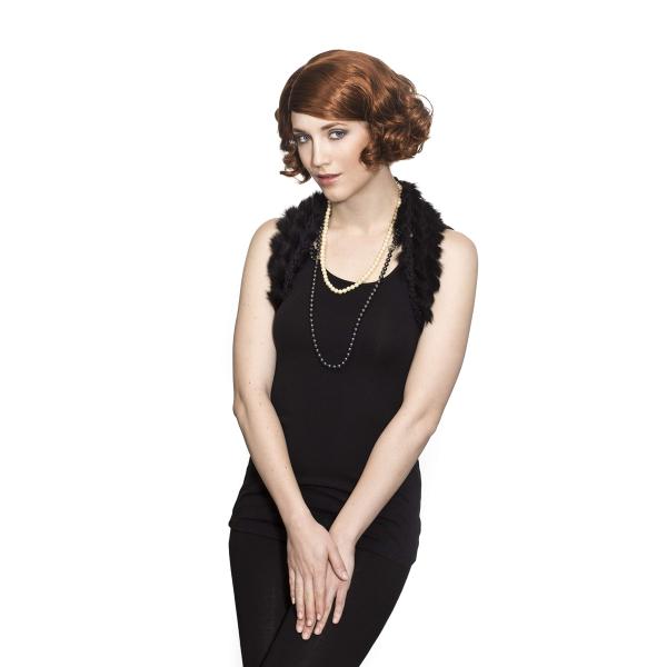 商品名:  Skarlet Black Widow Avenger Color Auburn - Enigma Wigs Women's Scarlett Johansson Flapper Full Fluff 1930s Bundle ...